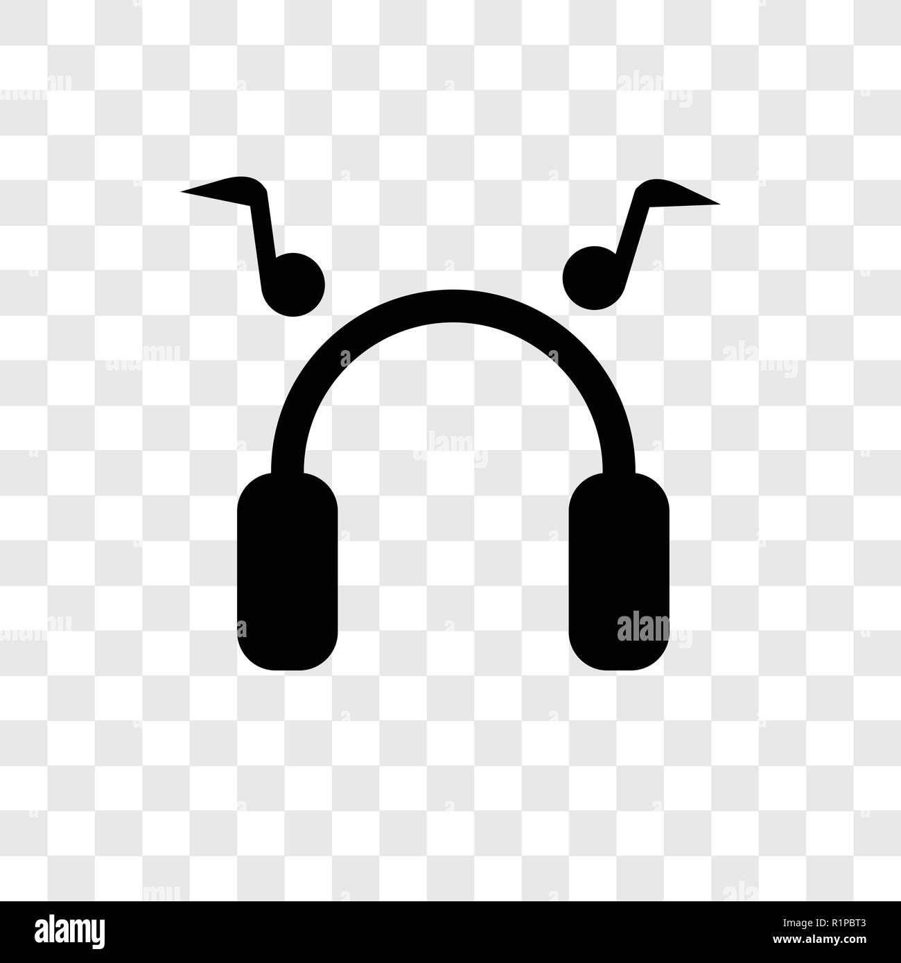 Icône vecteur musique isolé sur fond transparent, la transparence de la ...