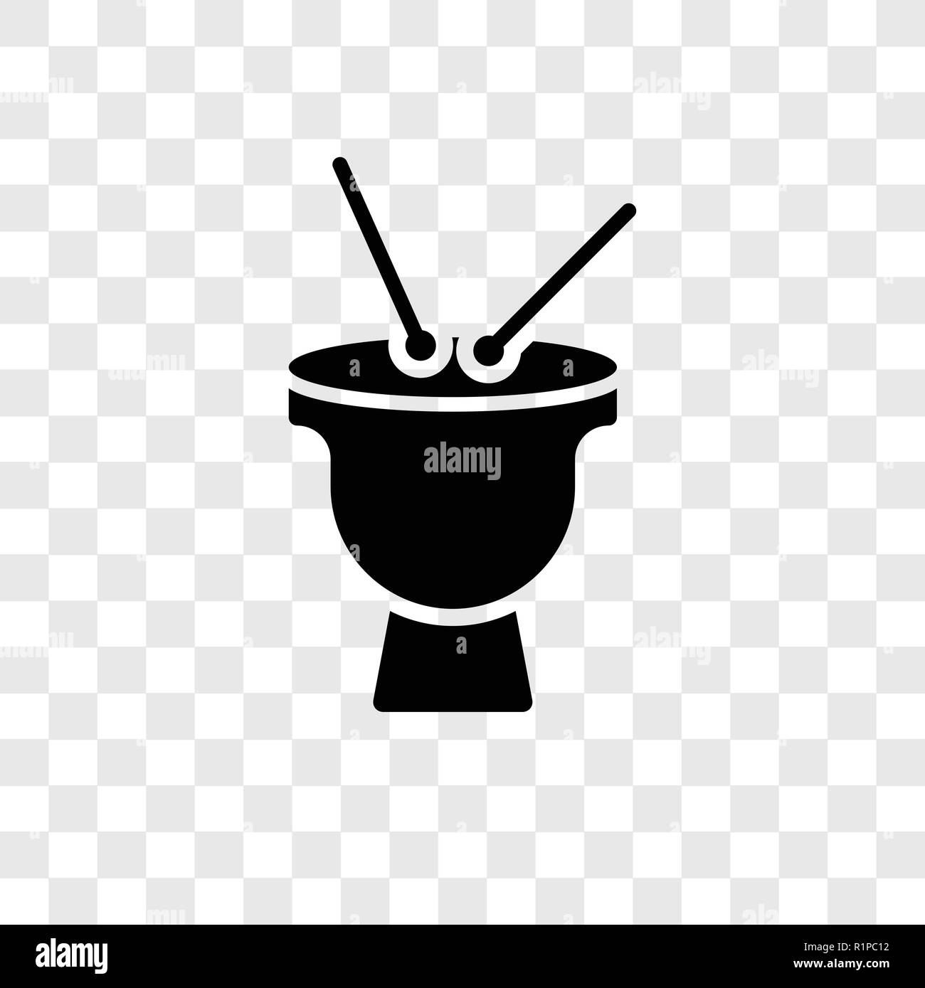 Icône vecteur tambour isolé sur fond transparent, la transparence du ...