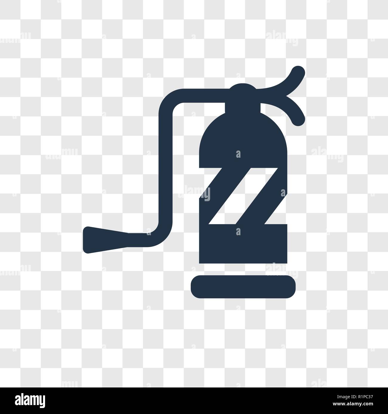 Icône vecteur extincteur isolé sur fond transparent, extincteur ...