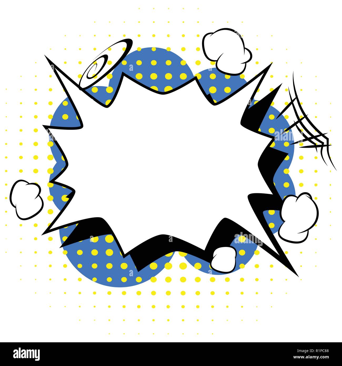 Vector comic book explosion. Style Bande dessinée caricature bulle pour ...