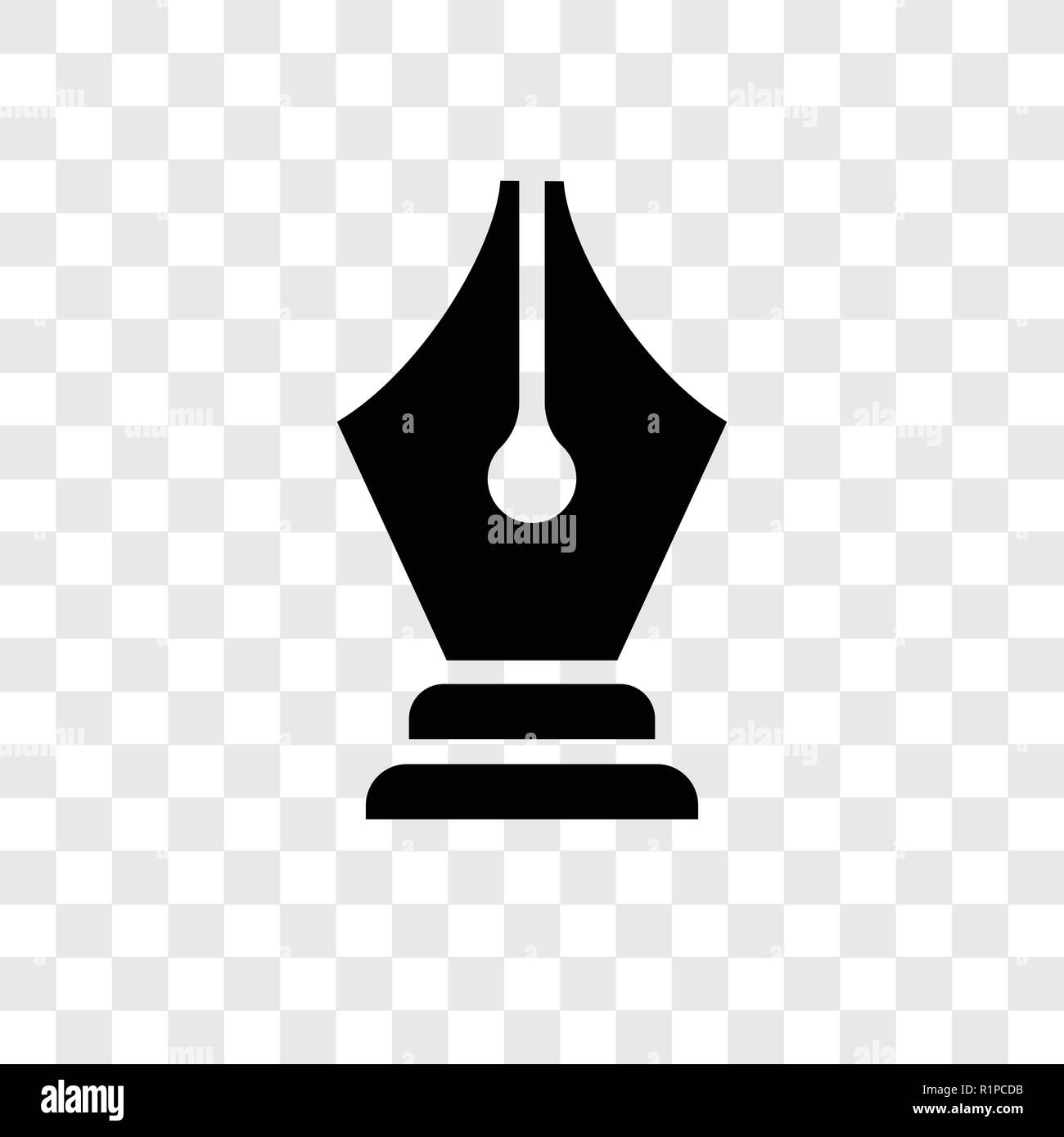 L'icône de l'outil Plume vector isolé sur fond transparent, la ...