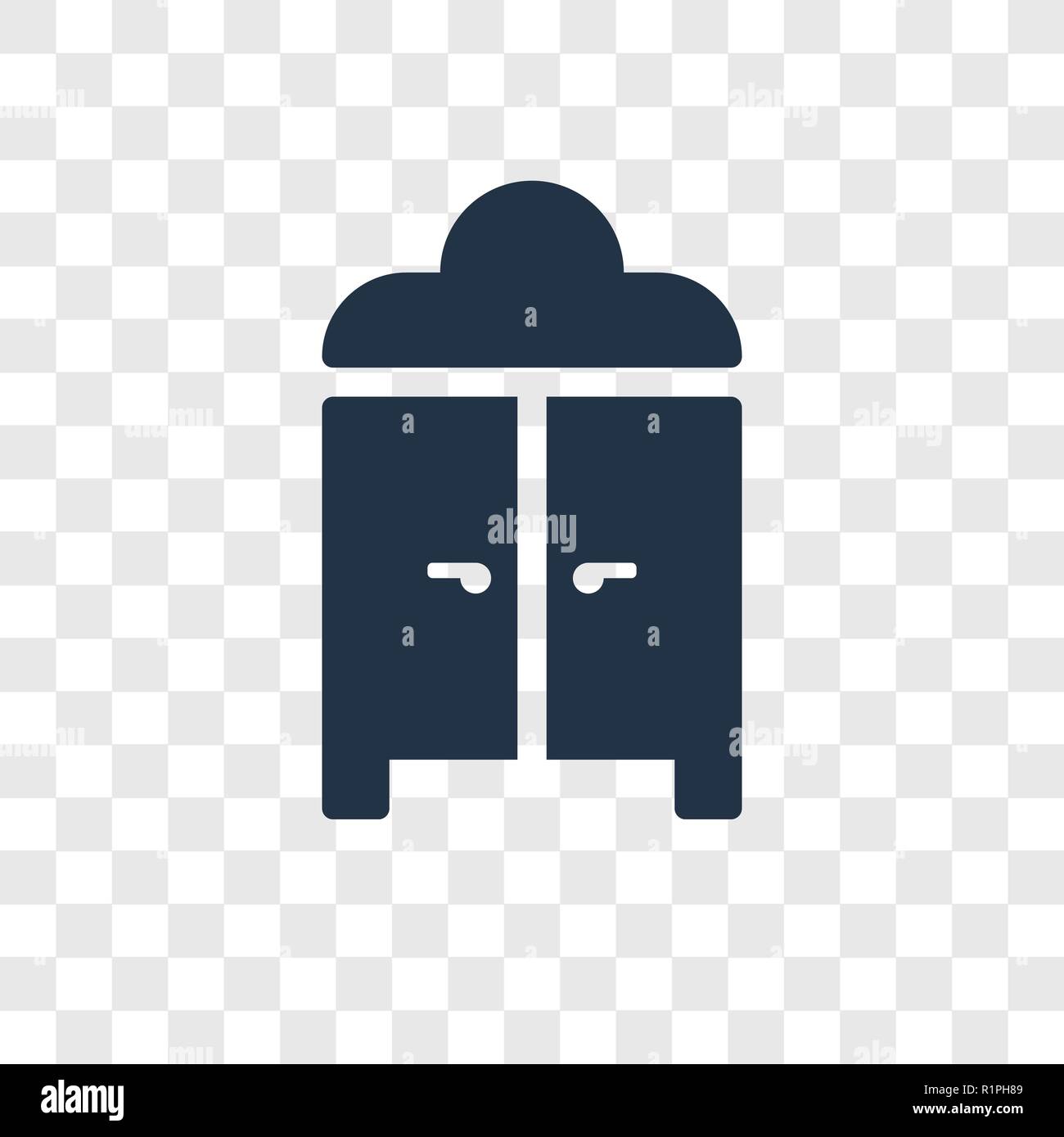 Armoire vector icon isolé sur fond transparent, armoire transparence ...