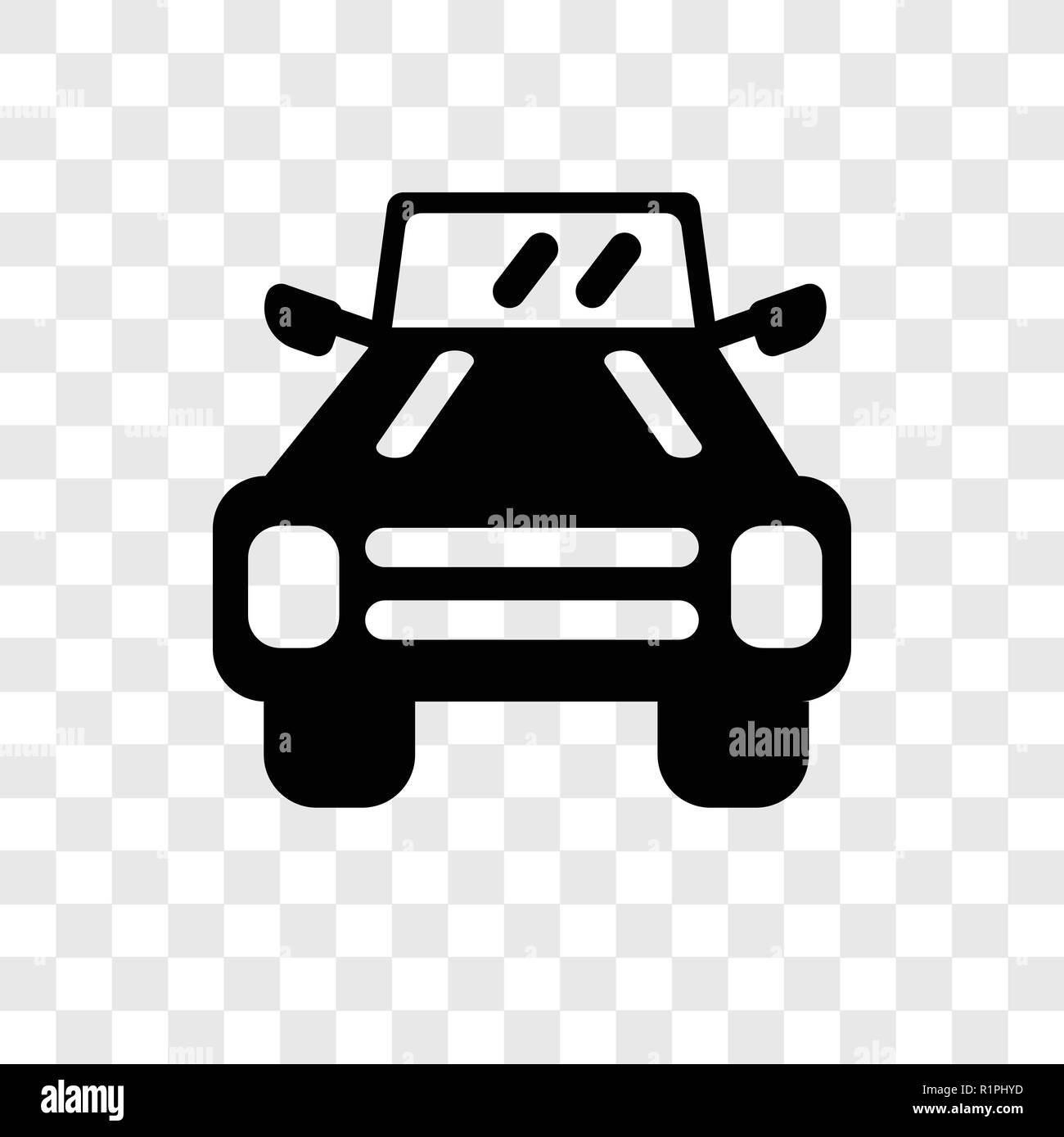 Icône vecteur véhicule militaire isolé sur fond transparent, véhicule ...