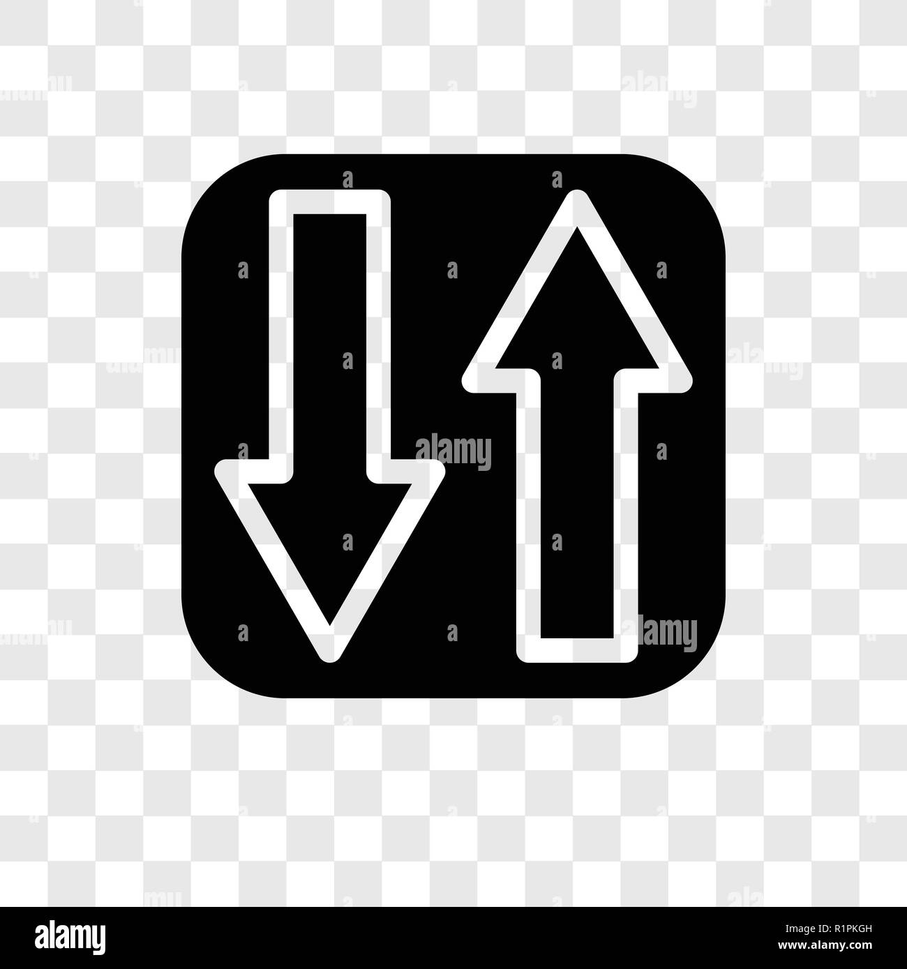 Icône vecteur tri isolé sur fond transparent, la transparence Tri ...