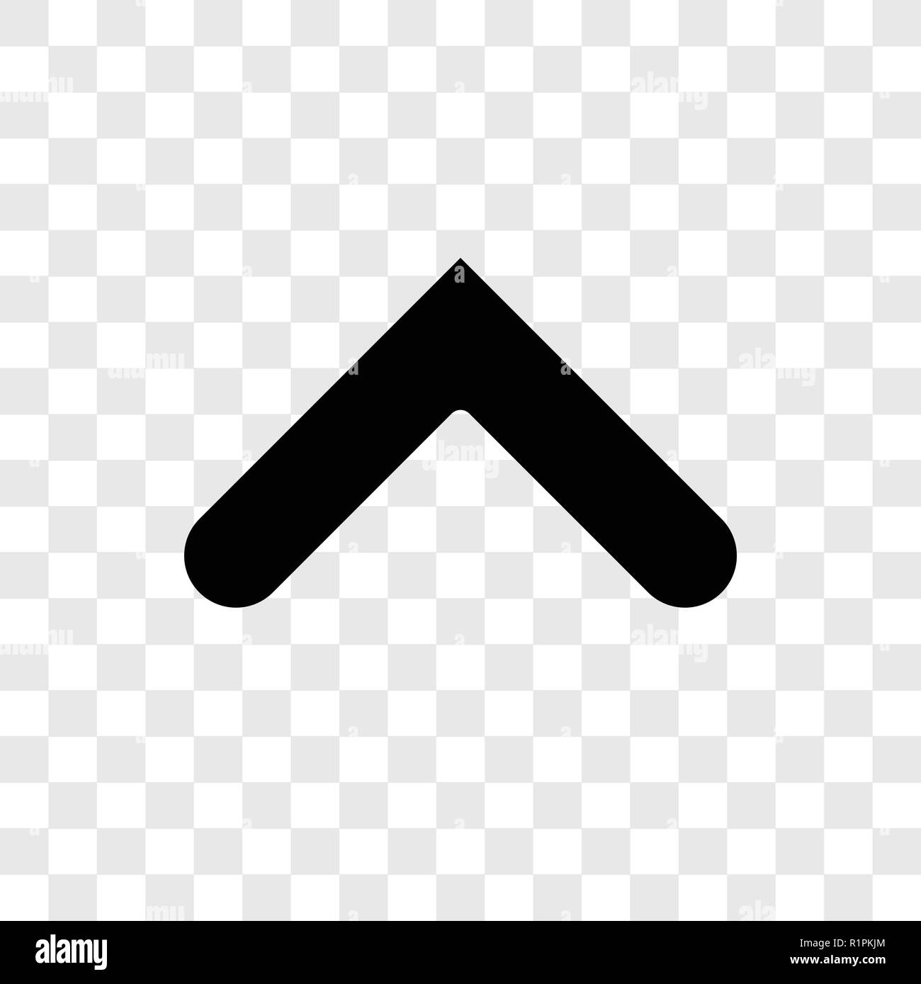 L'icône flèche vector isolé sur fond transparent, flèche vers le ...