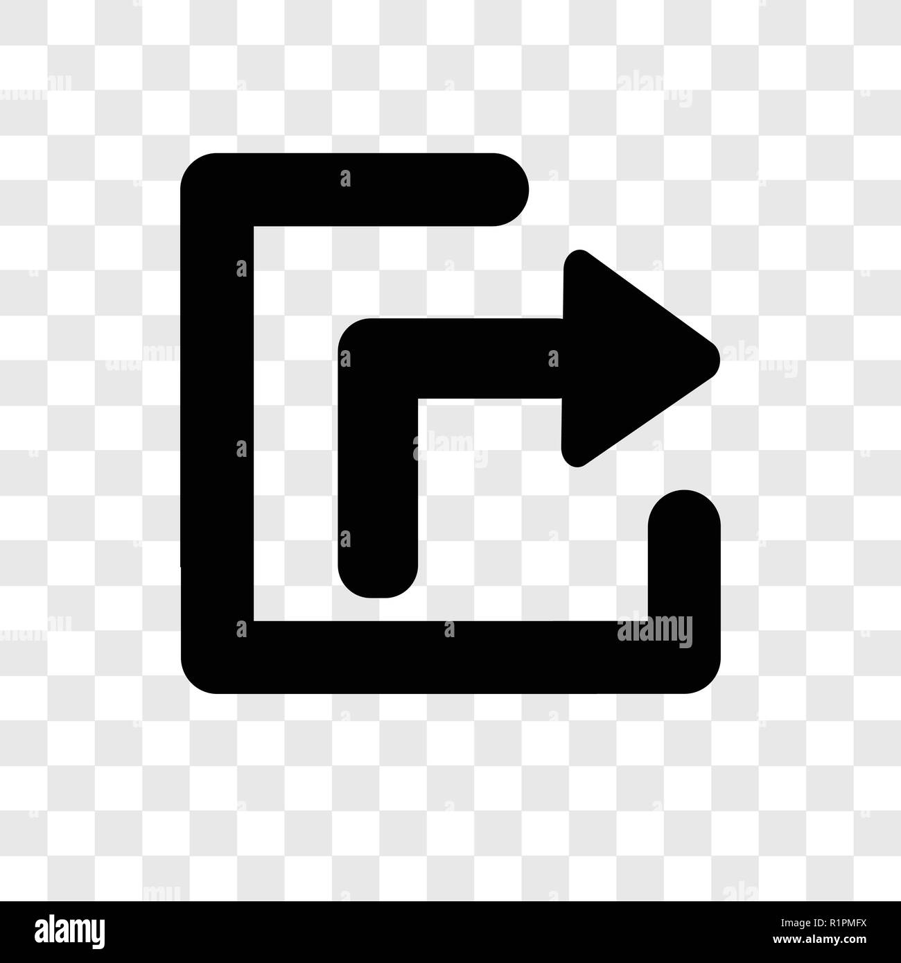 Icône vecteur extrait isolé sur fond transparent, extraire la ...