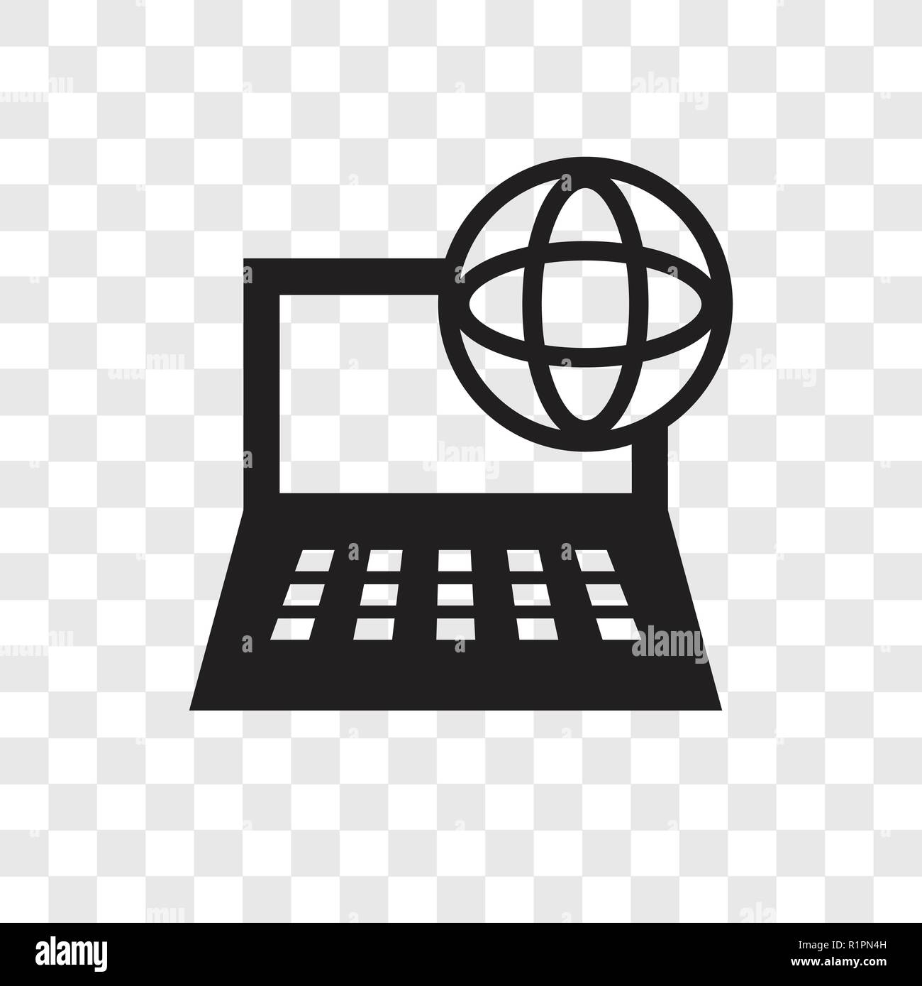 L'icône Ordinateur et Réseau vector isolé sur fond transparent, de l ...