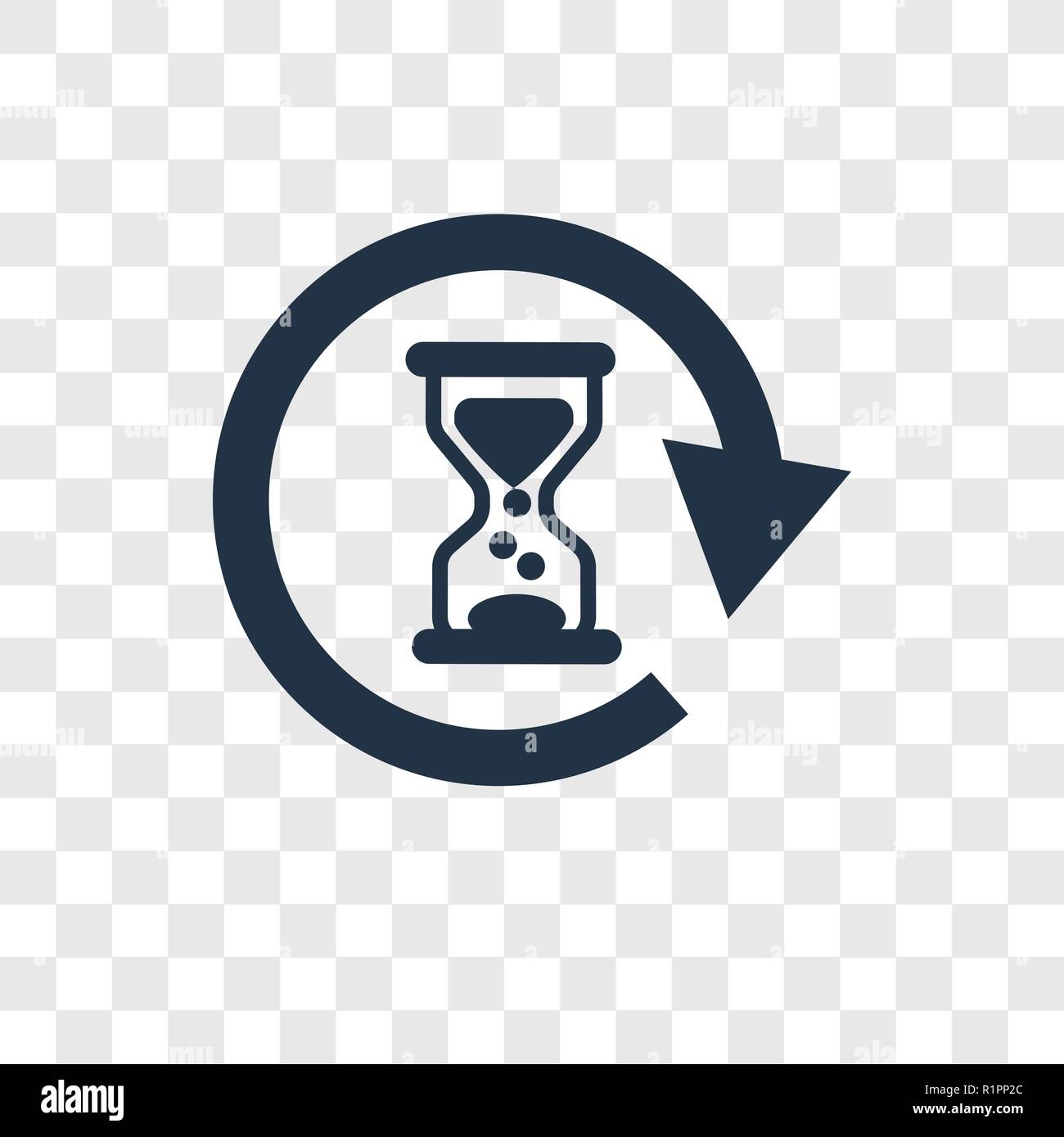 Icône vecteur d'attente isolé sur fond transparent, la transparence d ...