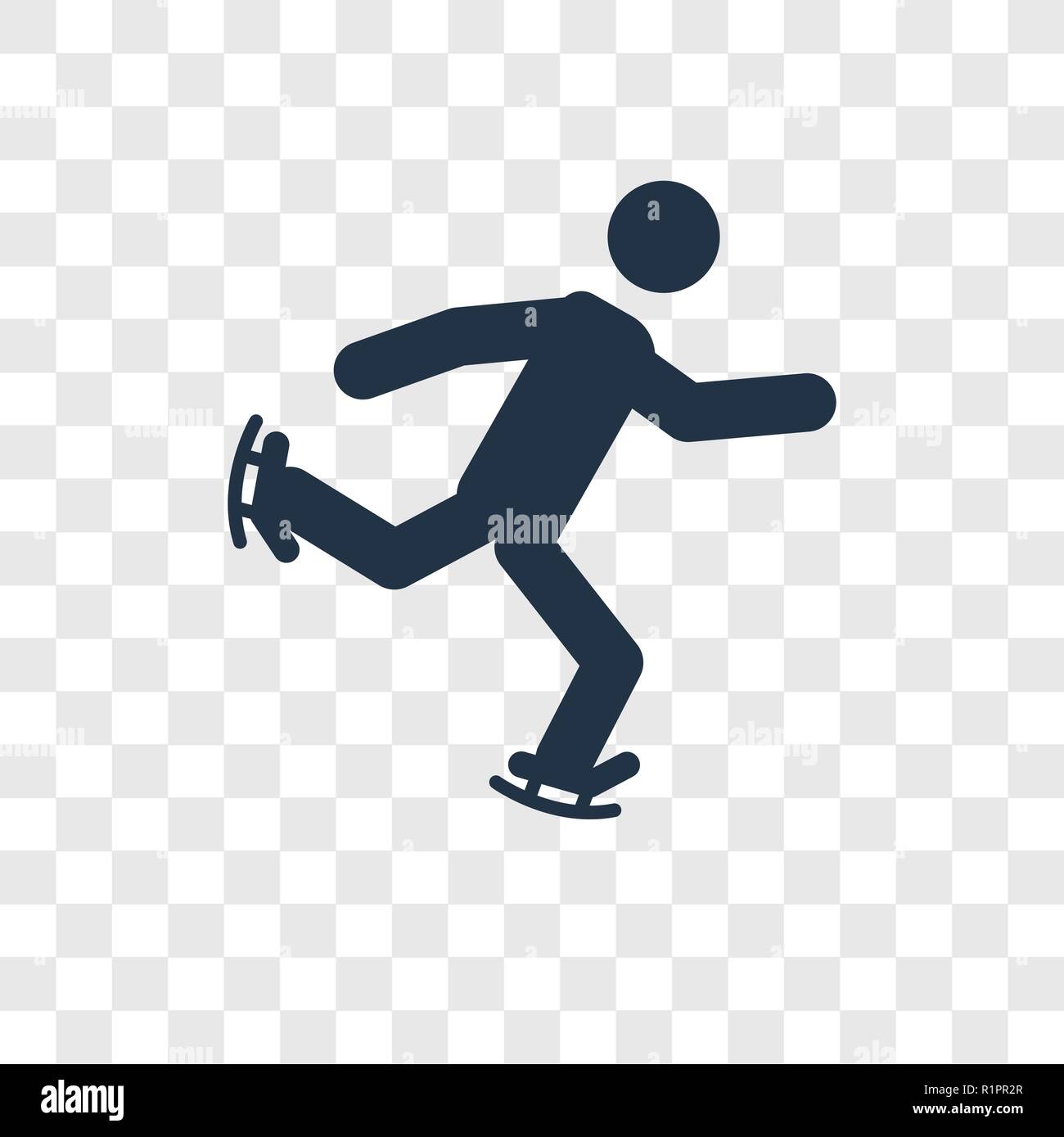 Icône vecteur patins isolé sur fond transparent, les raies transparence ...