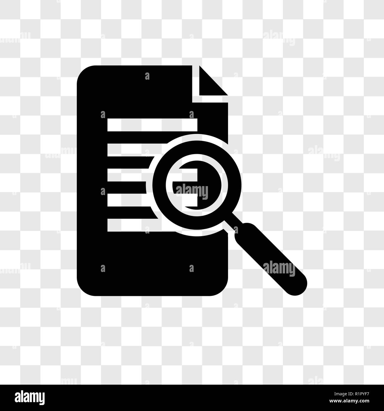 Icône vecteur détection isolé sur fond transparent, la transparence de ...