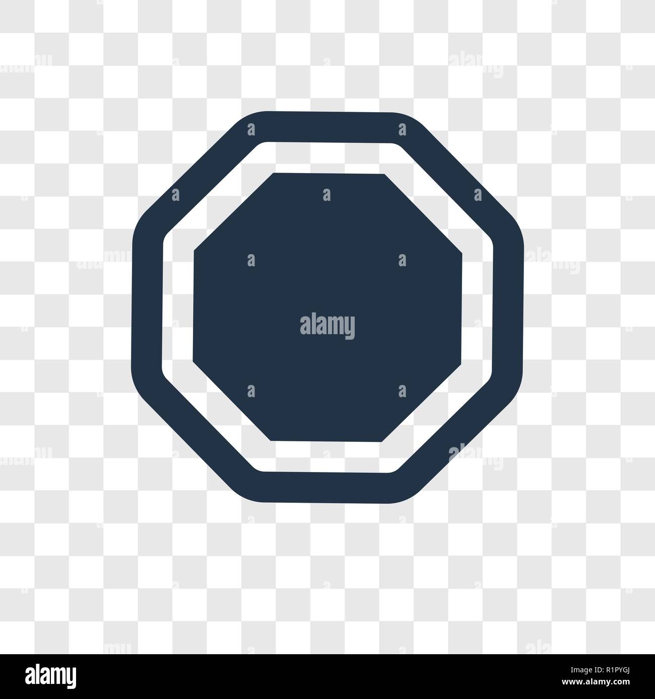 Icône vecteur polygone isolé sur fond transparent, la transparence ...