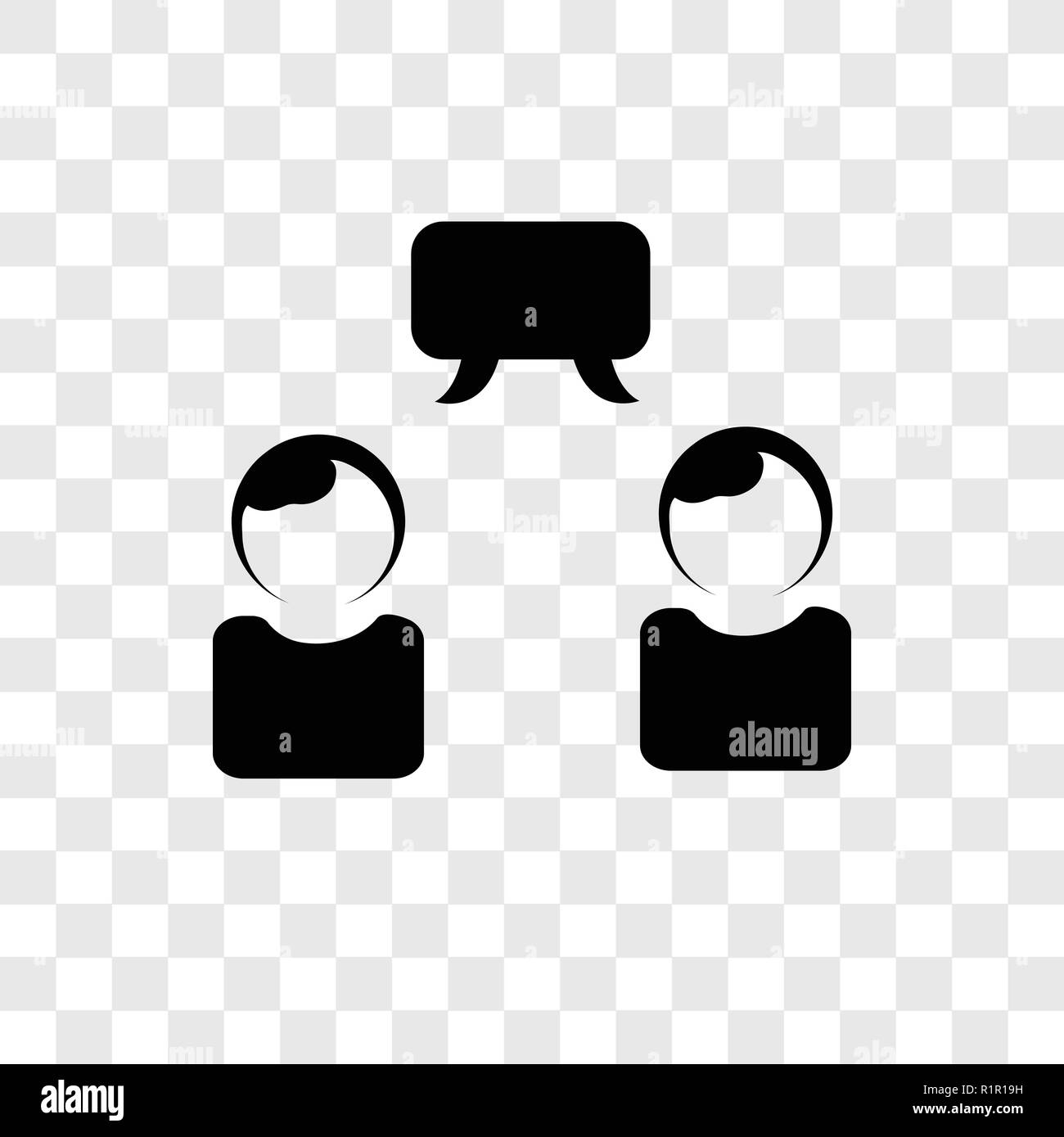 Icône vecteur de communication isolé sur fond transparent, la ...