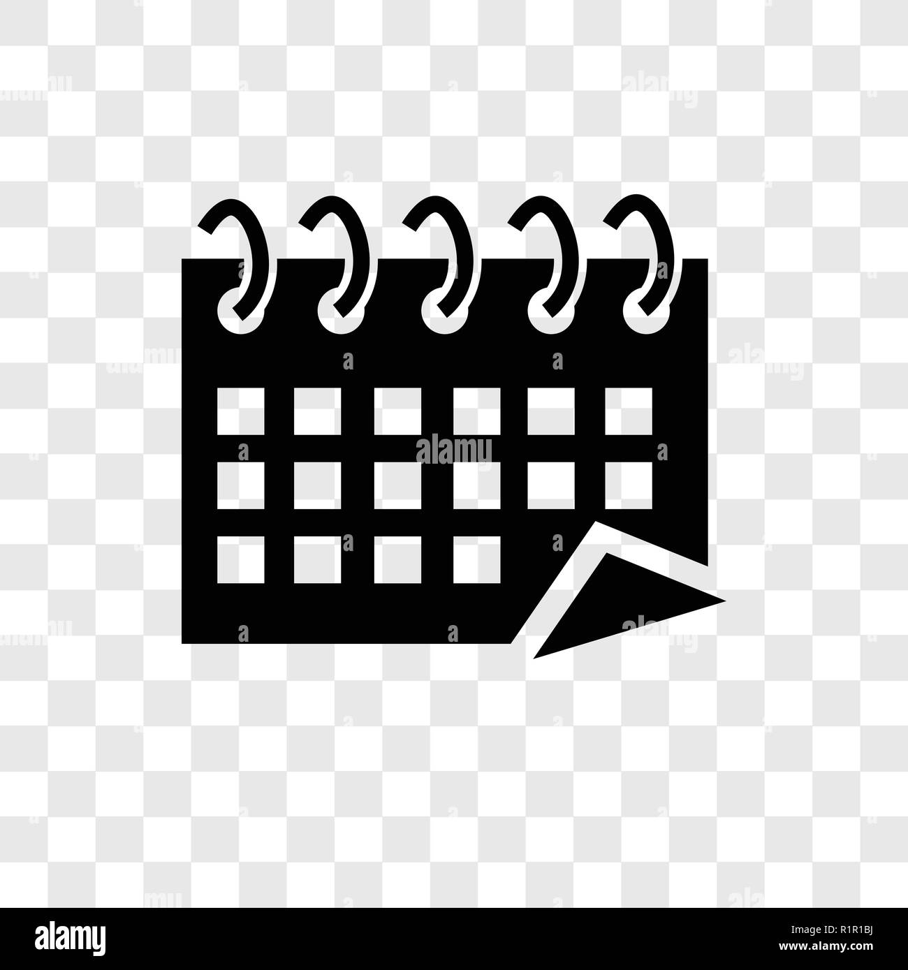 Icône vecteur calendrier isolé sur fond transparent, la transparence du ...