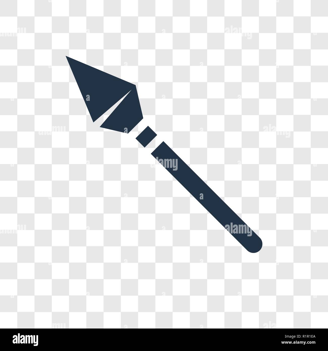 Icône vecteur lance isolé sur fond transparent, la transparence lance ...