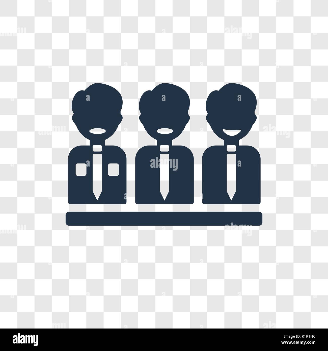 Icône vecteur réunion isolé sur fond transparent, la transparence ...