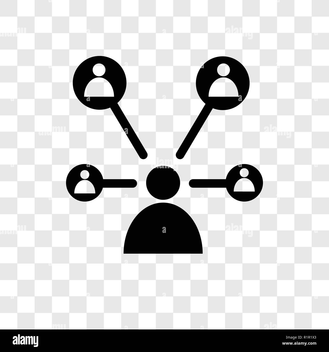 Icône vecteur réseau isolé sur fond transparent, la transparence réseau ...