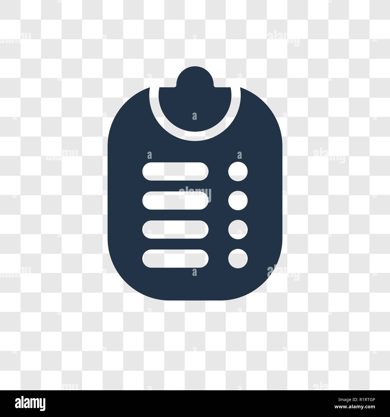 Check list vector icon isolé sur fond transparent, vérifier la ...