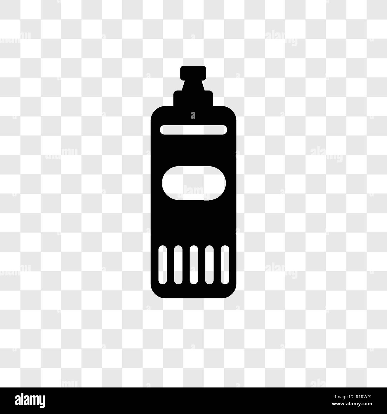 L'eau de javel cleanin icône vecteur isolé sur fond transparent, de l ...