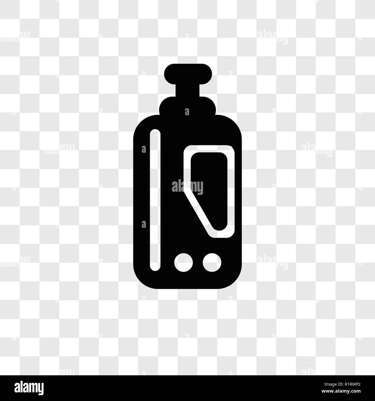 L'eau de javel cleanin icône vecteur isolé sur fond transparent, de l ...