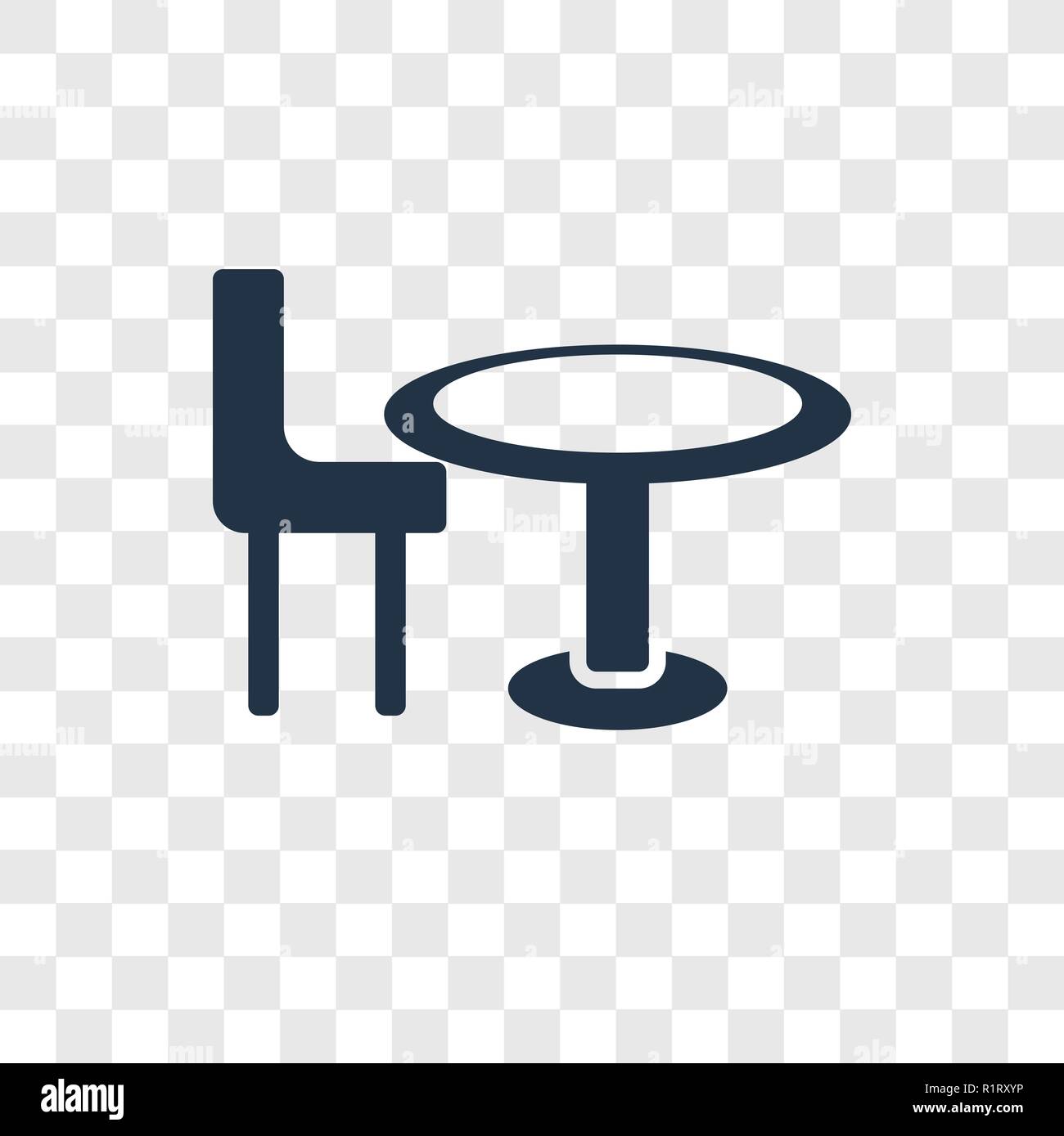 Icône vecteur Table isolé sur fond transparent, la transparence Table ...