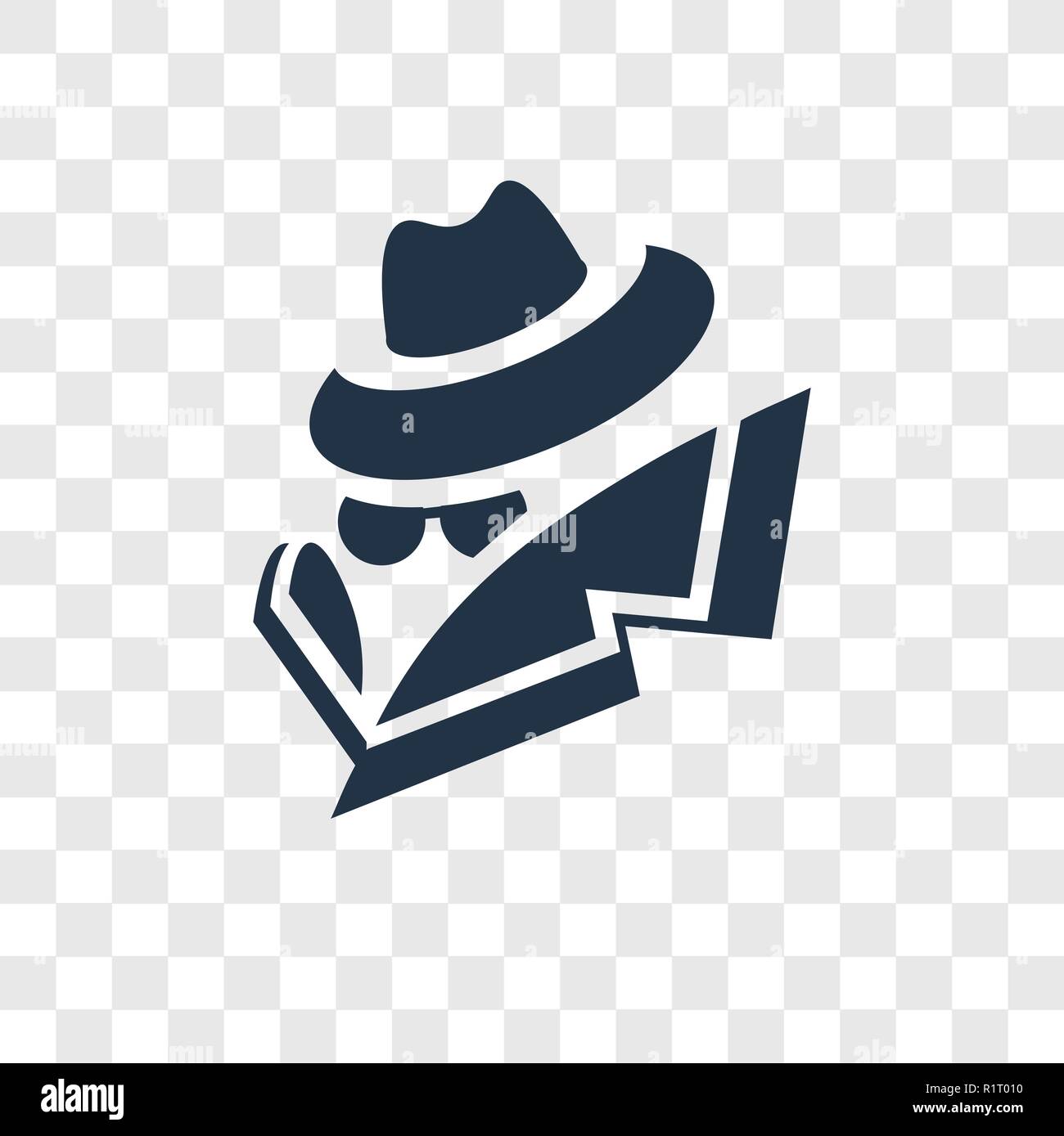 Icône vecteur espion isolé sur fond transparent, Spy transparence ...