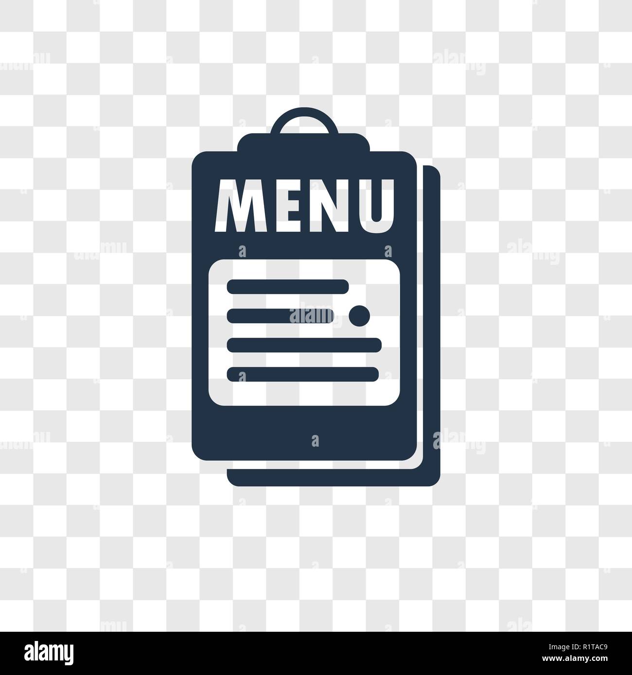 L'icône de menu vector isolé sur fond transparent, la transparence Menu ...