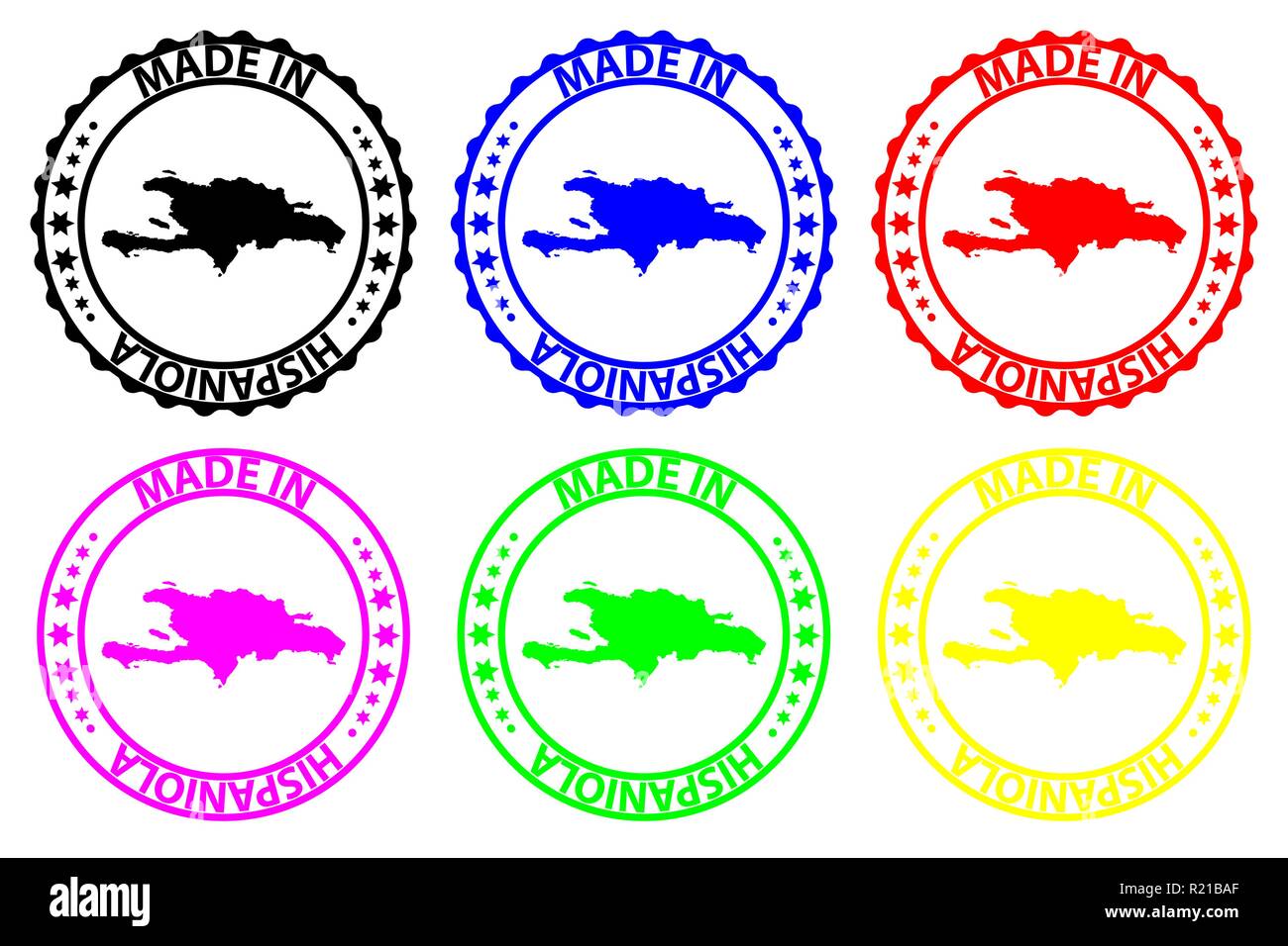 Carte vintage de hispaniola Banque d'images vectorielles - Alamy