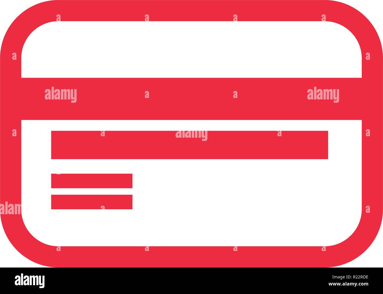 Carte de banque rouge sur fond blanc vector illustration vector ...