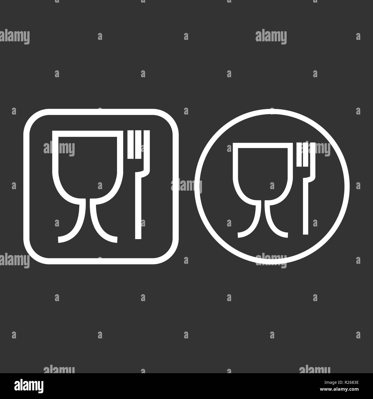 Symbole de la salubrité des aliments. Ne convient pas à l'icône de l ...