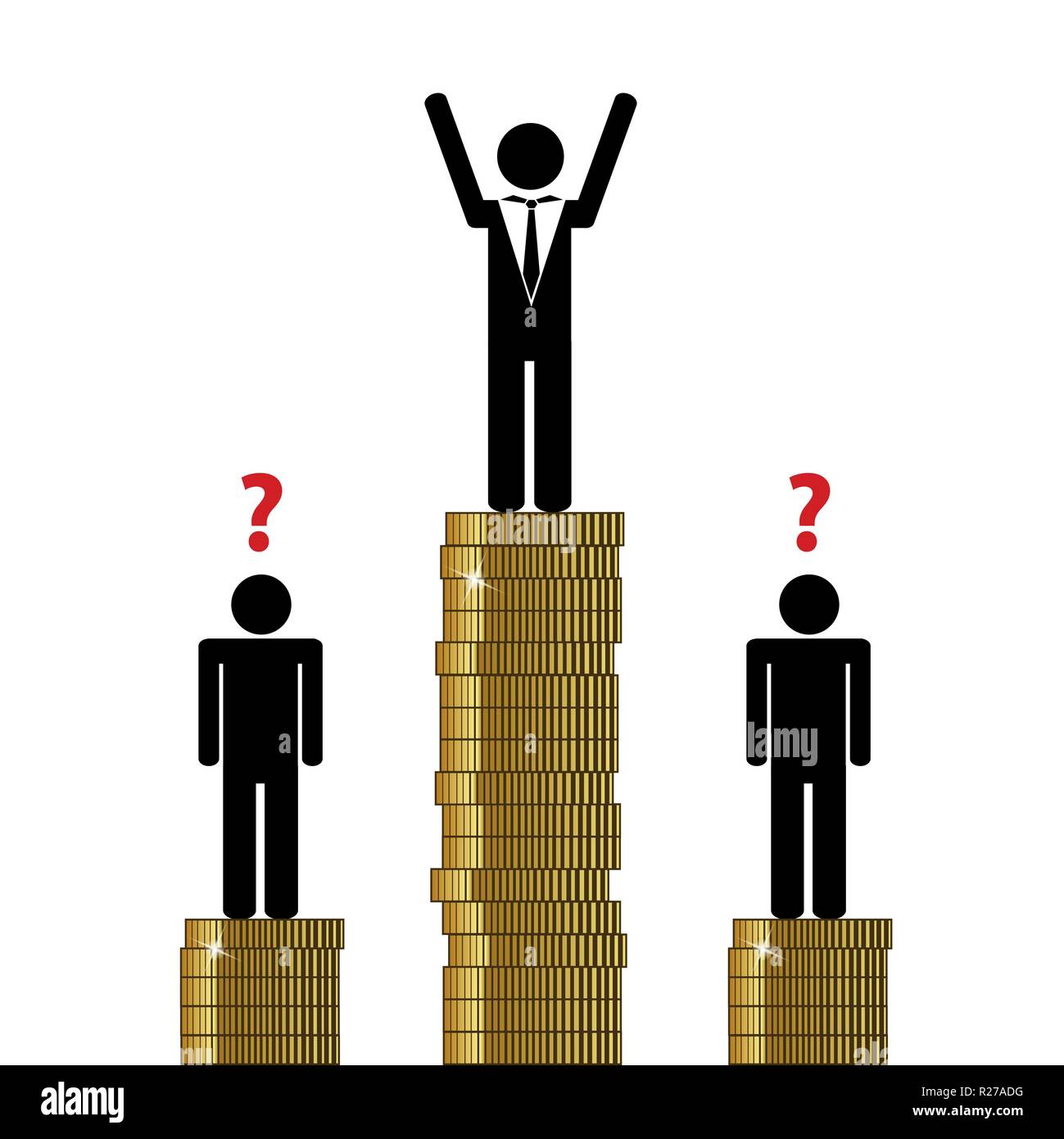 Les riches et les pauvres balance Banque d'images vectorielles - Alamy