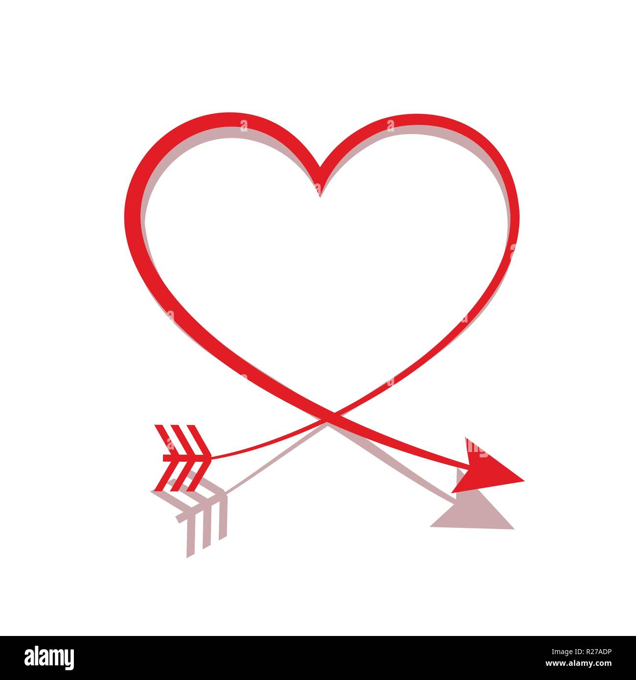 Fleche coeur symbole Banque de photographies et d’images à haute ...