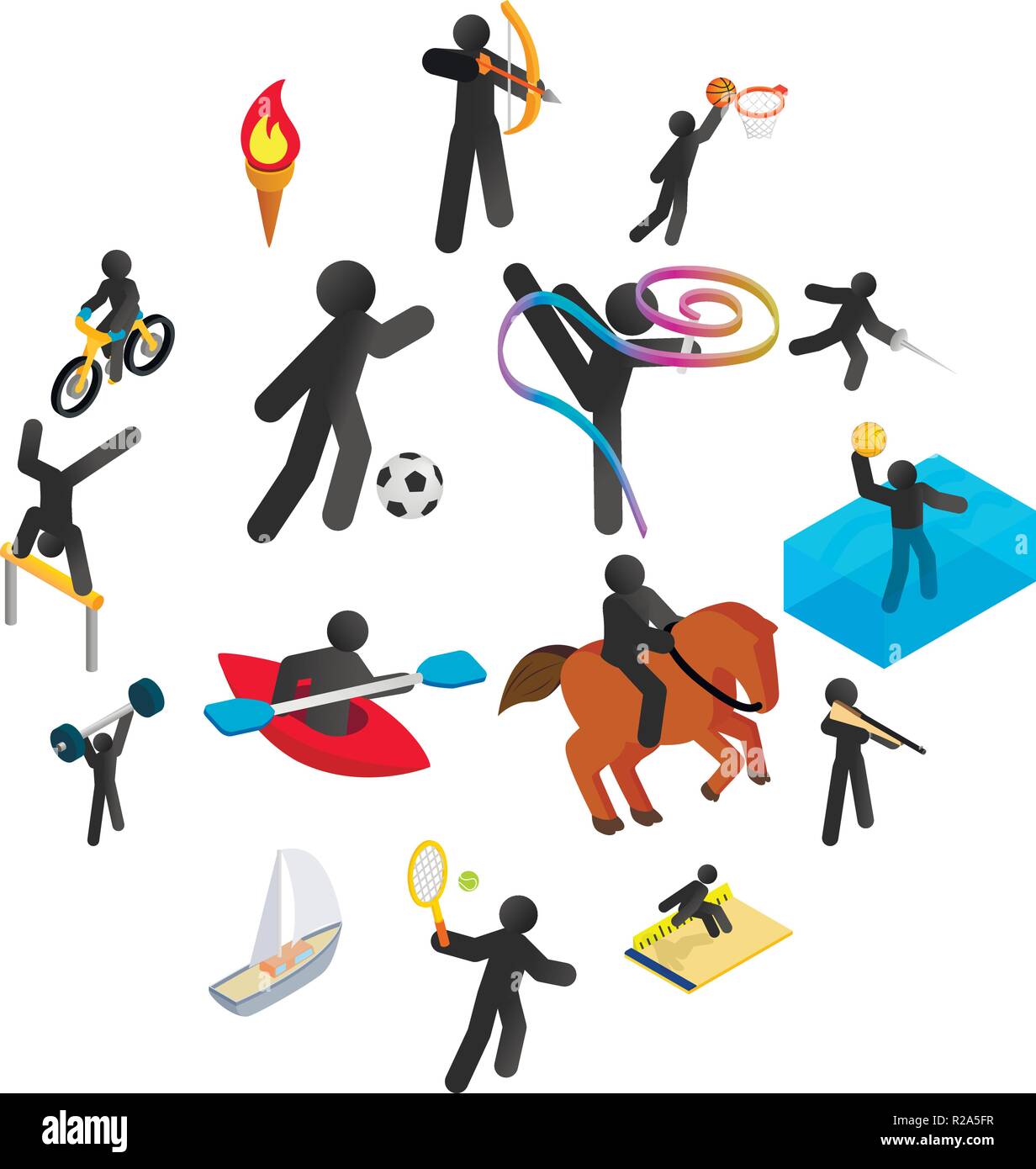 Pictogrammes loisirs Banque d'images vectorielles - Alamy