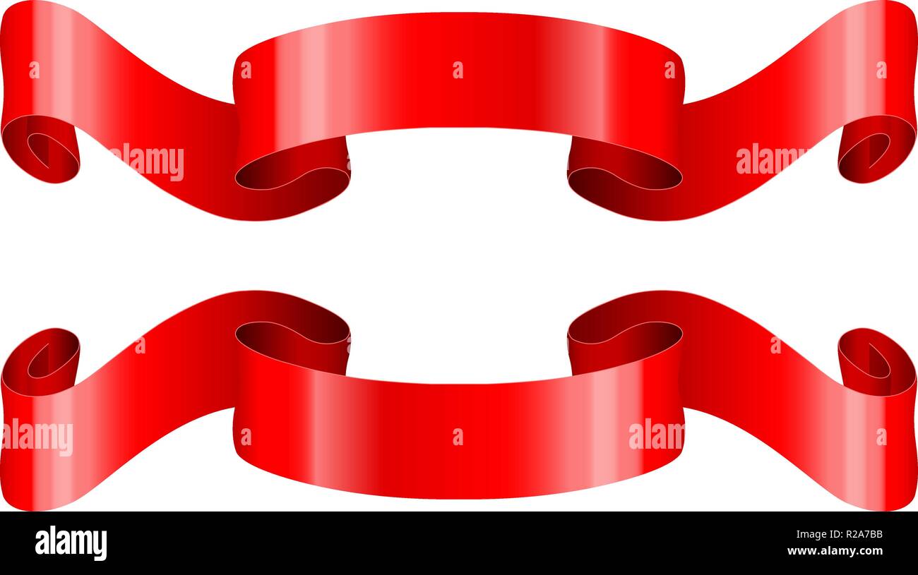 Symbole du ruban rouge Banque d'images vectorielles - Alamy