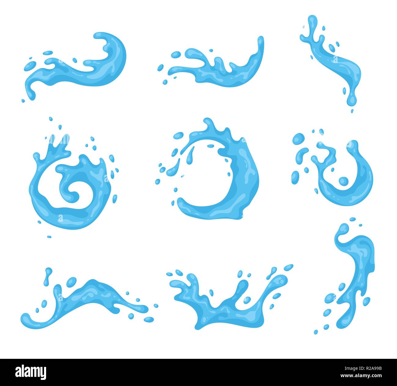 Jeu de projections d'eau. Vector cartoon illustration sur fond blanc ...
