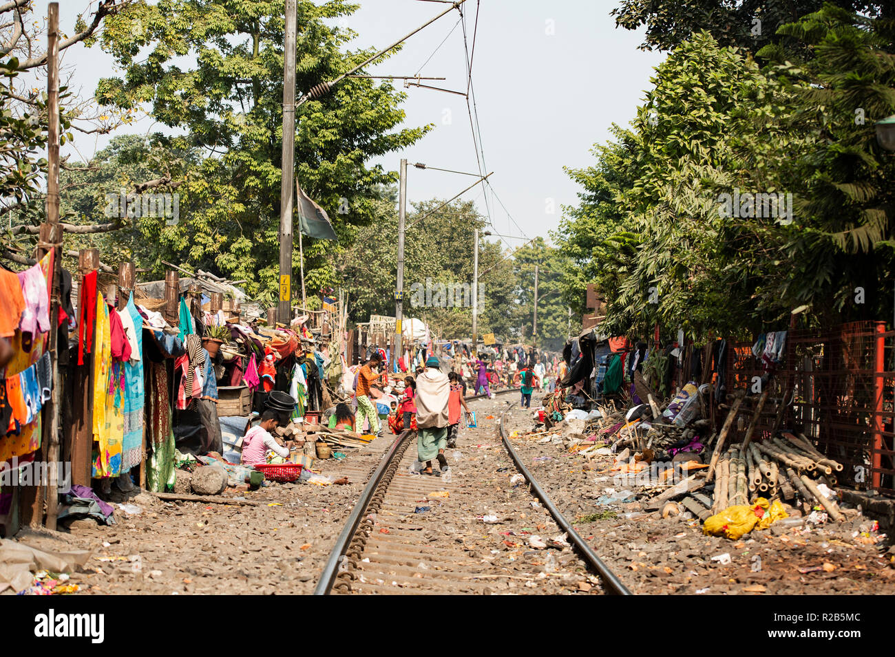 Kolkata Slums Banque d'image et photos - Alamy