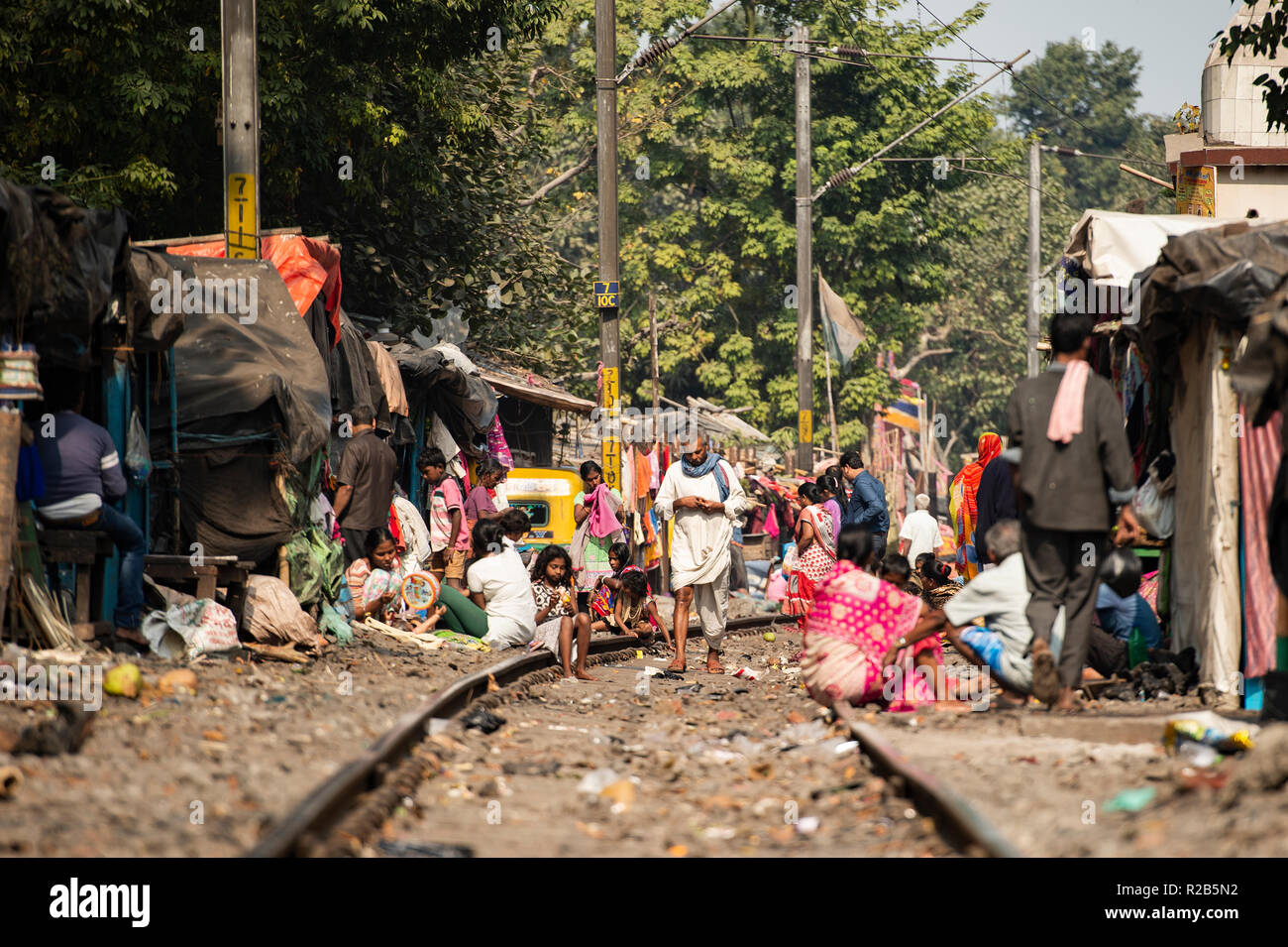 Kolkata Slums Banque d'image et photos - Alamy