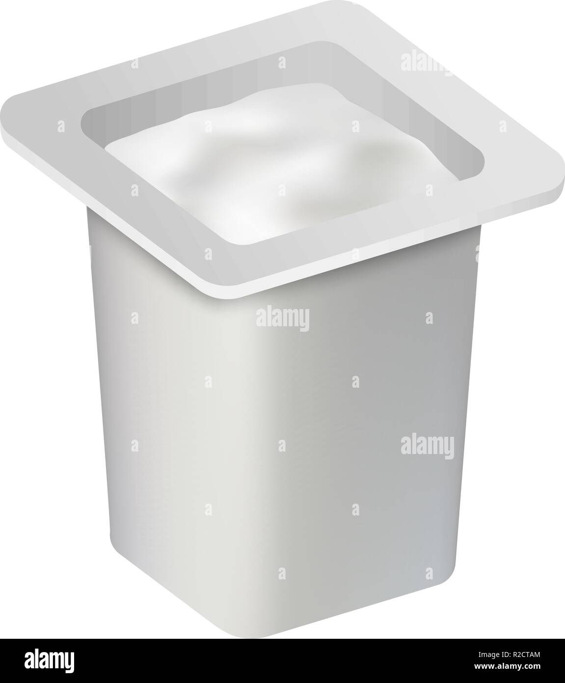 Yaourt frais fort immersive. Illustration réaliste de yaourt frais fort ...