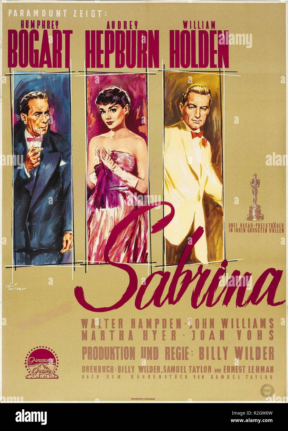 Sabrina Année : 1954 USA Réalisateur : Billy Wilder Humphrey Bogart, Audrey Hepburn, William ...