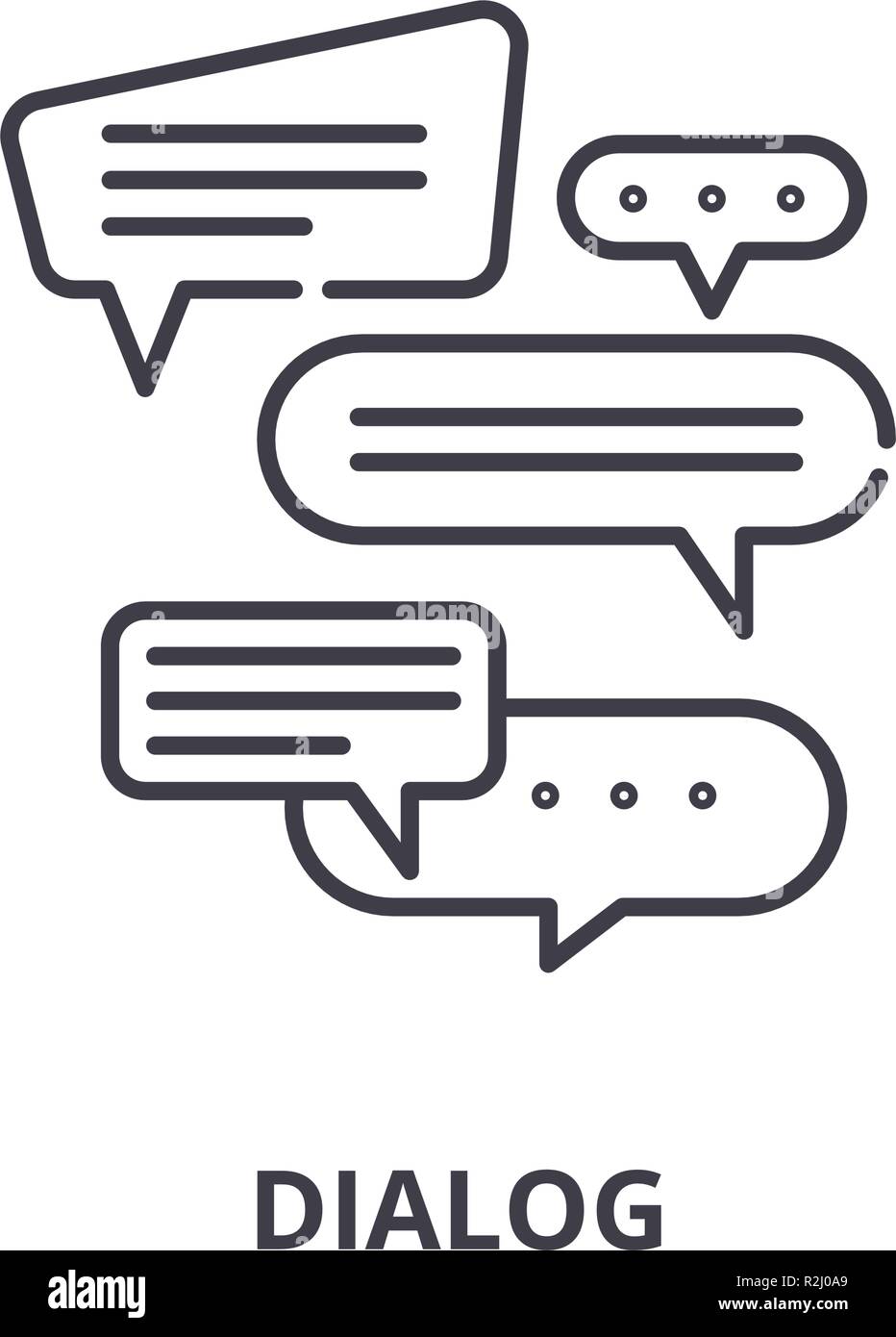 L'icône de la ligne de dialogue concept. Vecteur de dialogue ...