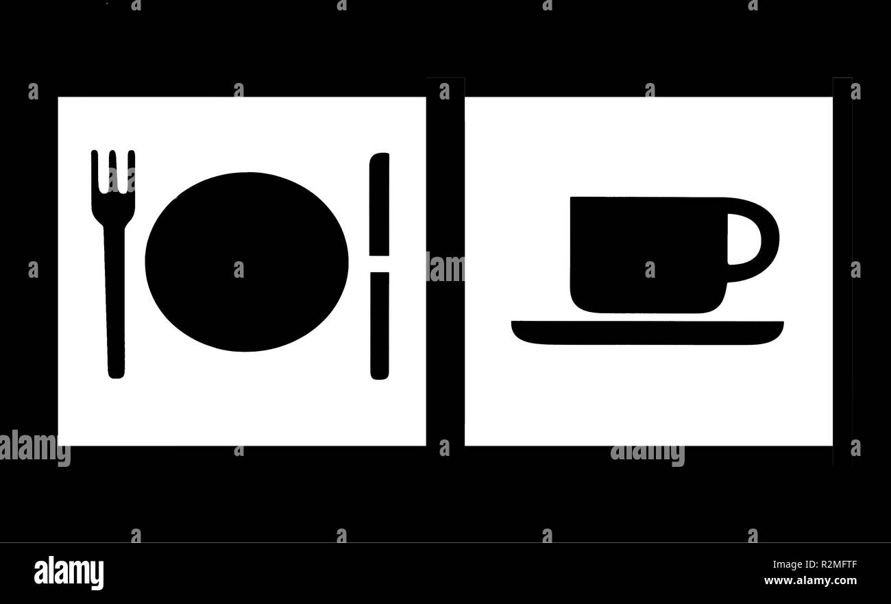 Collation Pictogramme Banque d'images noir et blanc - Alamy