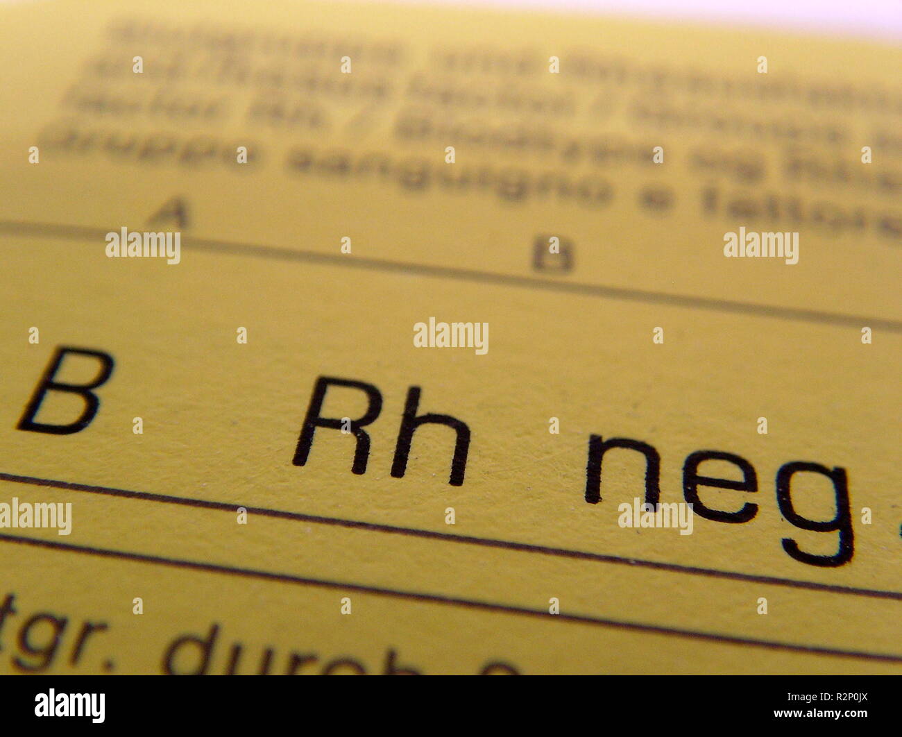 B groupe sanguin Banque de photographies et d’images à haute résolution ...