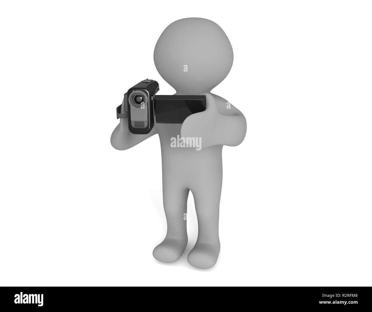 Cartoon man movie camera Banque de photographies et d’images à haute ...