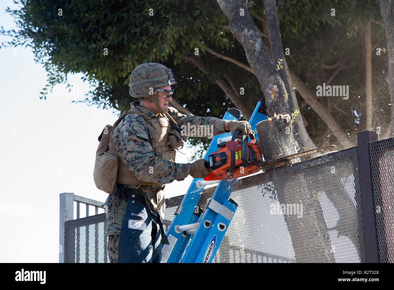 Le Corps des Marines des États-Unis. Jose Puga-Grebe avec 7e Bataillon ...