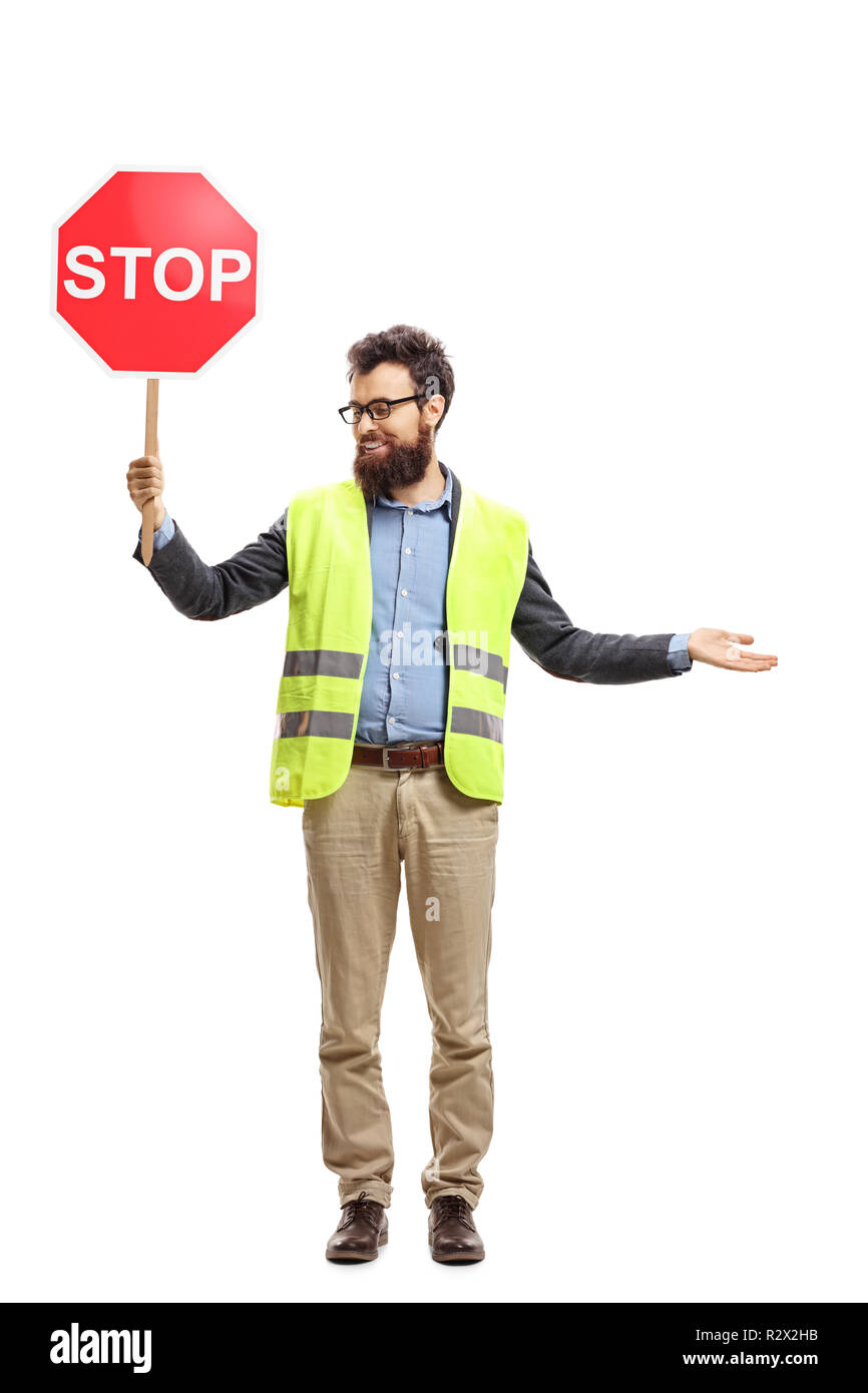Panneau interdiction halt avec une main Banque de photographies et d ...