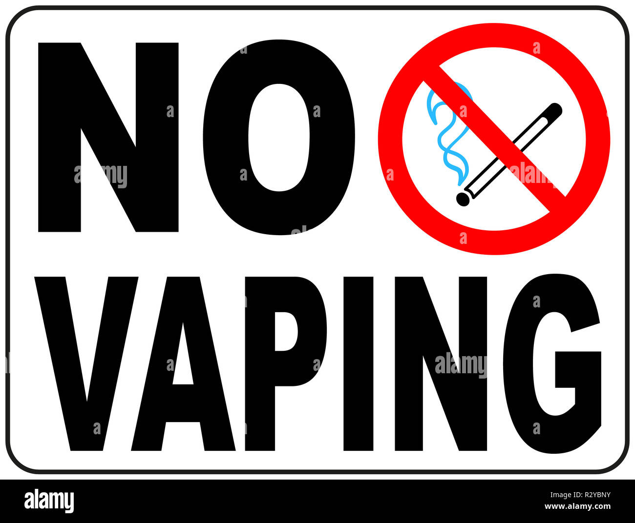 Vaping aucun signe. Ne pas fumer la cigarette électronique symbole ...