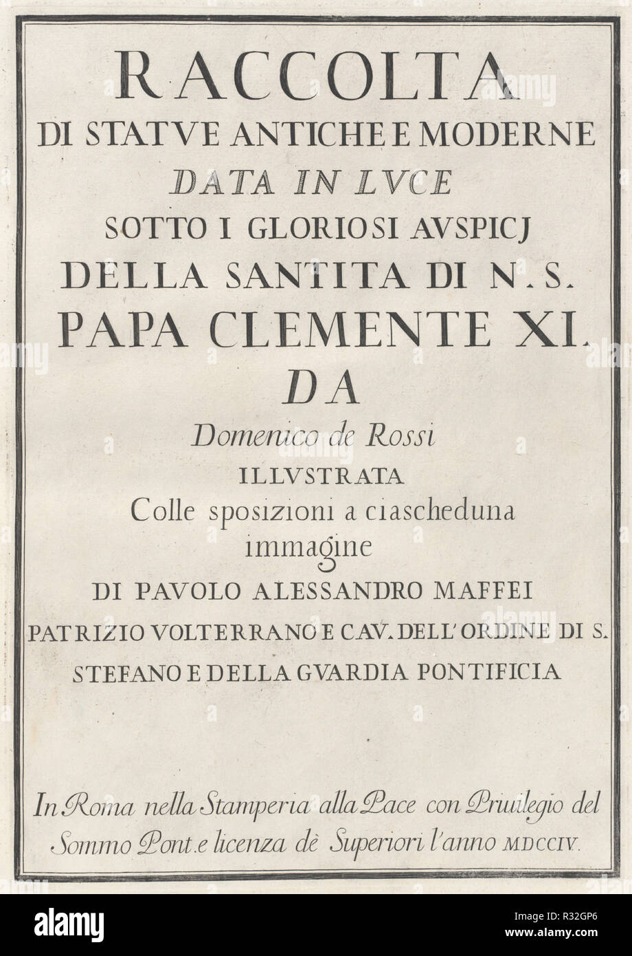 Paolo alessandro maffei domenico de rossi Banque de photographies et d ...