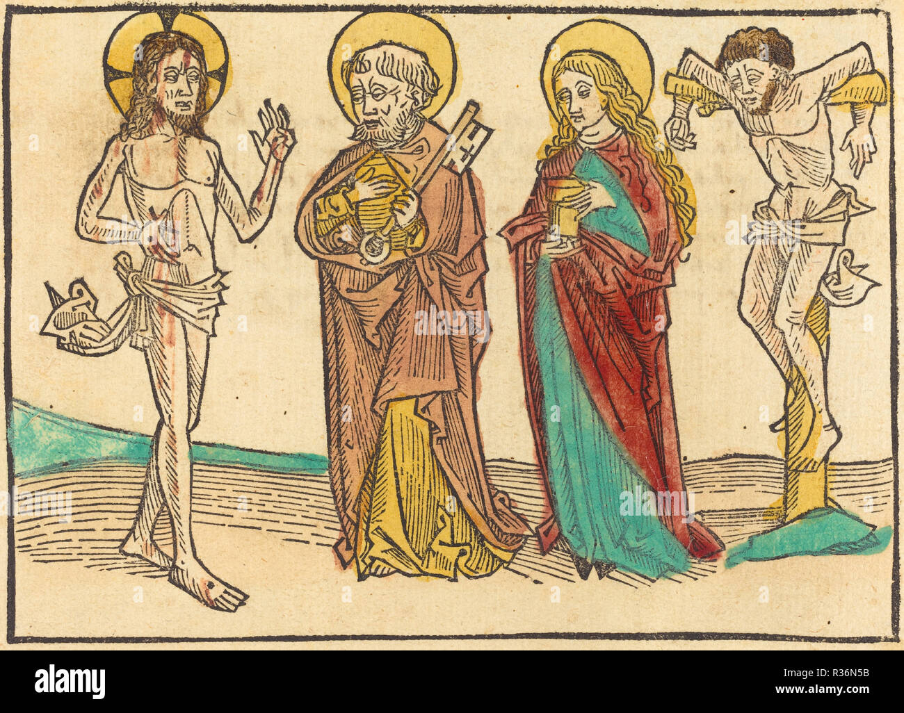 Le Christ montrant ses plaies à Peter, La Madeleine et le Bon Larron ...