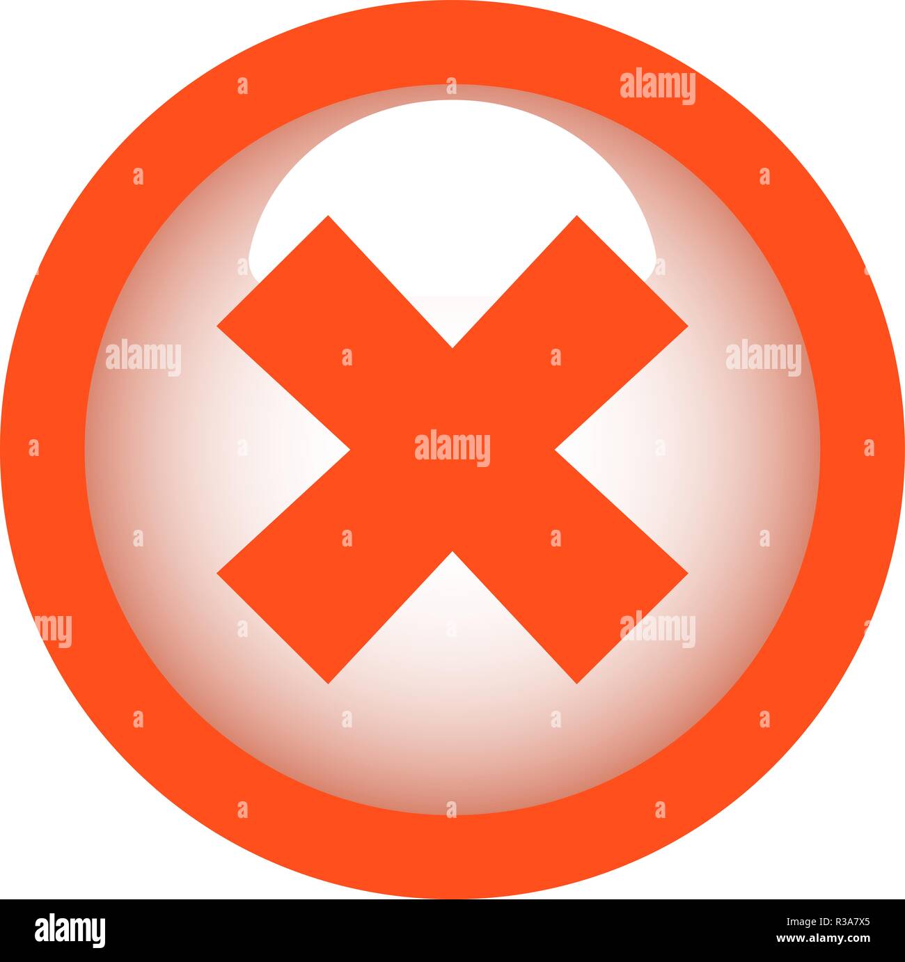 Red Cross Button Refuse Banque d'image et photos - Alamy