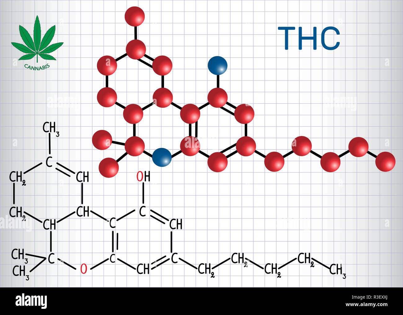 Tétrahydrocannabinol moléculaire Banque de photographies et d’images à haute résolution - Alamy