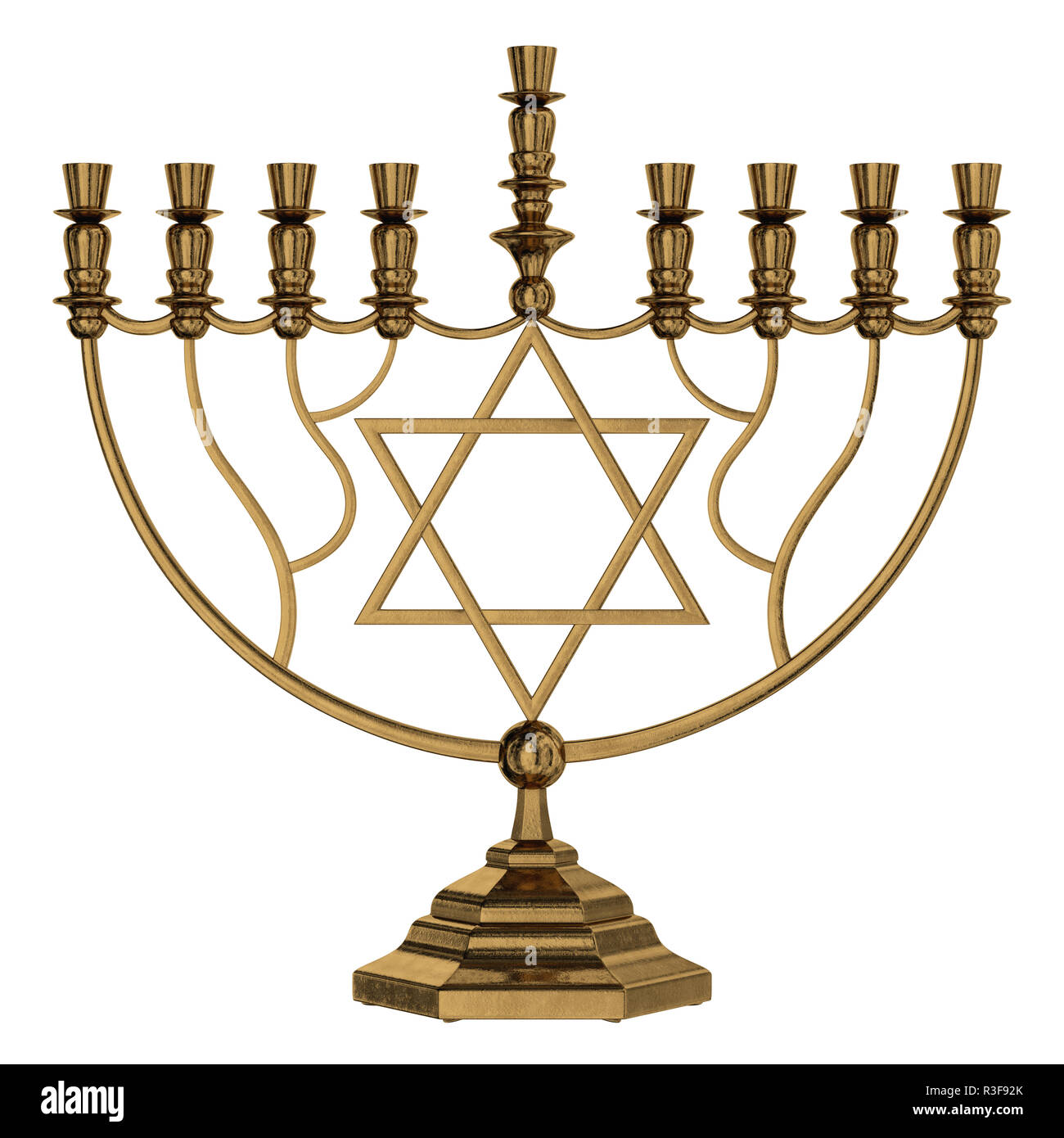 La menorah de Hanouca qui est allumé pendant les huit jours de Hanoucca ...